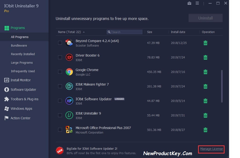 Iobit Uninstaller Pro Crack Plus Activation Key Full Download